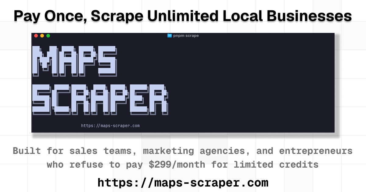 Maps Scraper - Google Maps Business Data Extraction Tool | Pay Once ...